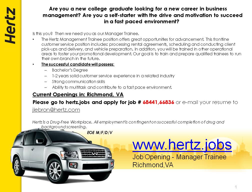 Hertz jobs Gotojobs